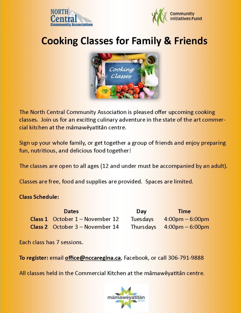 Cooking classes poster fall 2019 | North Central Community Association ...